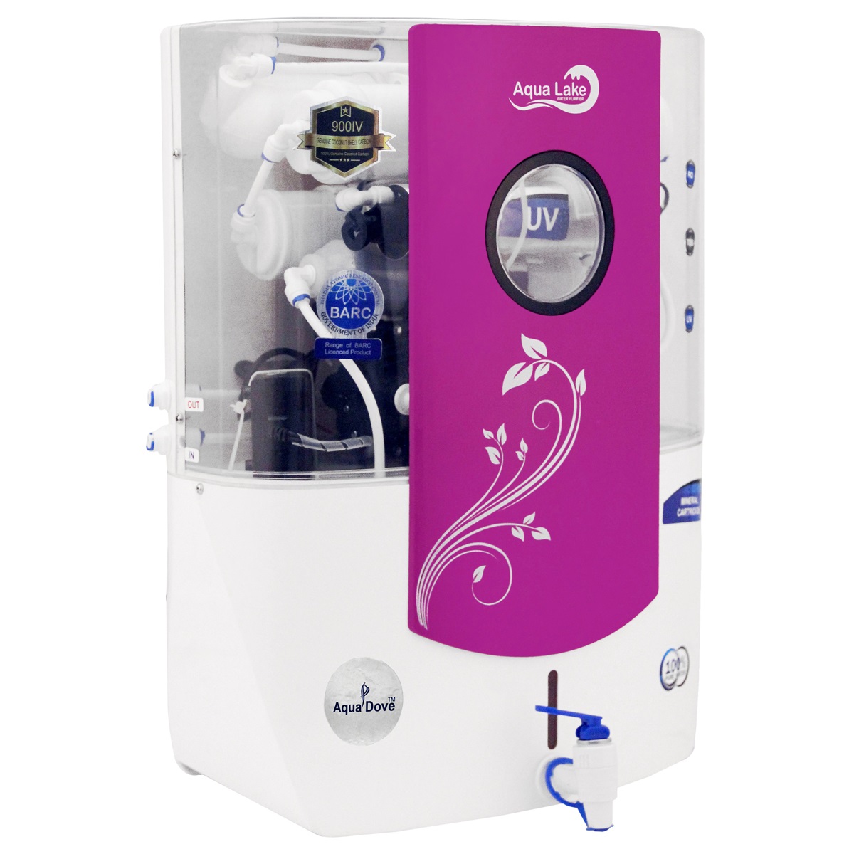Aqua Dove AL Purple Water Purifier RO UV UF MI TDS Alkaline | My RO Shop